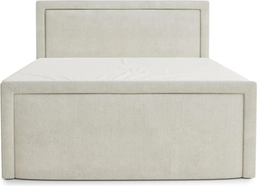 Krémová boxspring postel s úložným prostorem 200x200 cm Fresco – Maison de Rêve