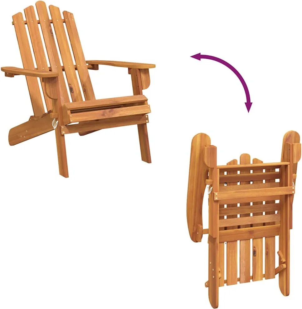 Zahradní židle Adirondack masivní akáciové dřevo 316830