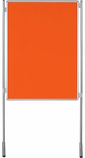 Paraván oboustranný textilní TEXT 75 x 100 cm - oranžová (620751004107)