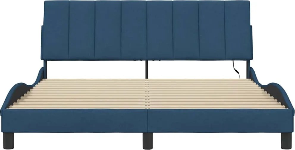 Rám postele bez matrace Hanko modrý 160 x 200 cm textil 3310474