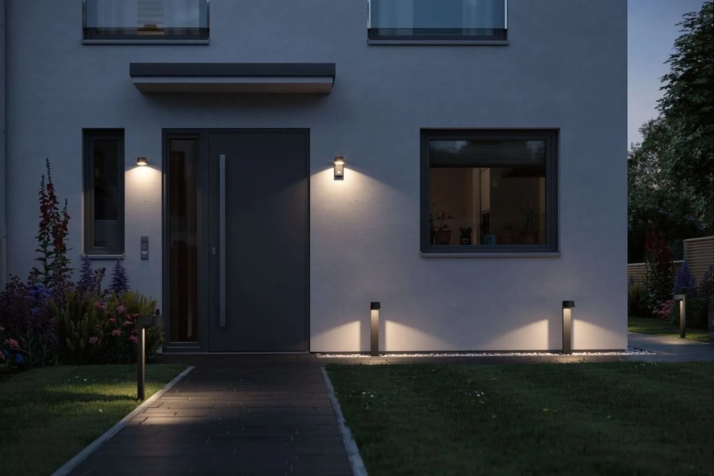 P 94452 Venkovní nástěnné svítidlo Capea černá IP44 6W 230V teplá bílá - PAULMANN