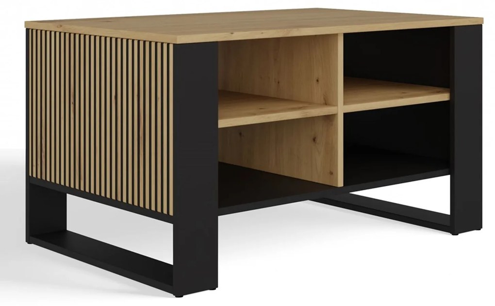 Konferenční stolek MODERN 4P SLIM - černá/dub artisan