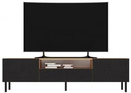 Televizní stolek RTV Kama 160/2K - dub artisan/černá