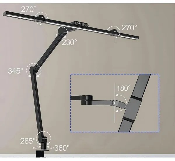 LED Stmívatelná dotyková stolní lampa LED/24W/230V 3000-6500K CRI 92 černá