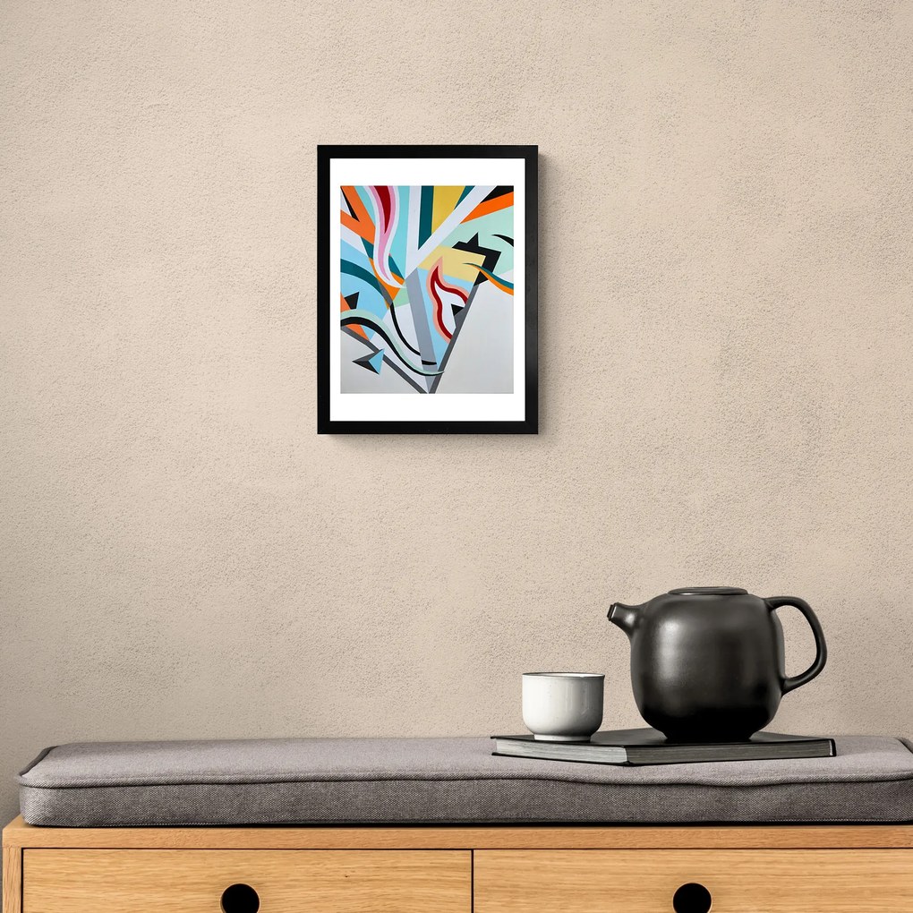 Marek Uhlíř | Abstraktní živly Rám: Černý, Velikost: 100 x 70 cm