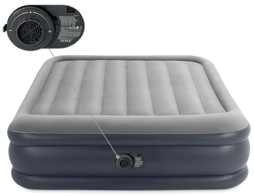Nafukovací matrace INTEX 64136ND s elektrickou pumpou 203x152x42 cm pro pohodlné spaní