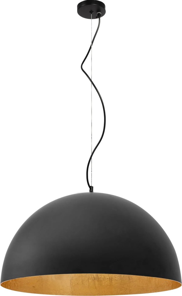 Toolight - Stropní lampa závěsná kovová miska 50cm 1xE27, černá, OSW-05011
