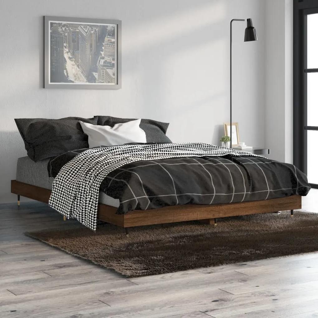 vidaXL Rám postele 135 x 190 cm kompozitní dřevo [832182] Barva: Bílá