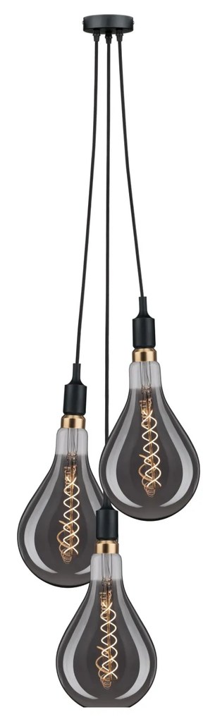 Paulmann 28858 LED Big Drop kouřová žárovka, 7W LED 1800K E27, prům. 16cm, výška 30cm