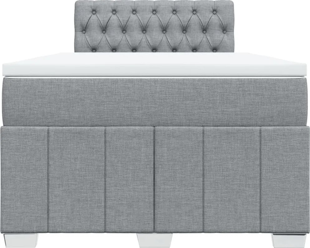 Box spring postel s matrací světle šedá 120x190 cm textil 3287014