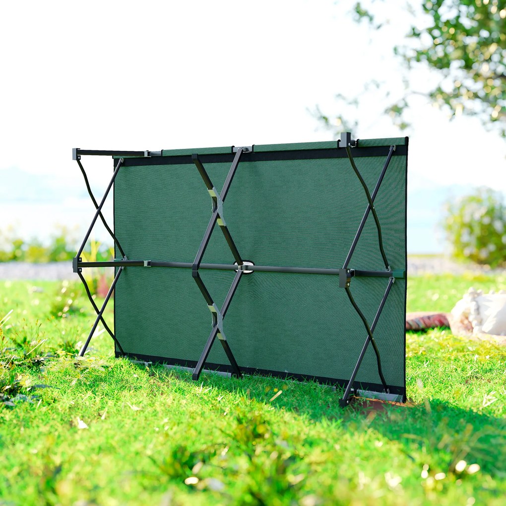 Kempinkové lůžko Outsunny pro 2 osoby s nosností až 136 kg Skládací lůžko s přenosnou taškou Oxford Green Black 193 x 125 x 40 cm pro outdoorová dobr…