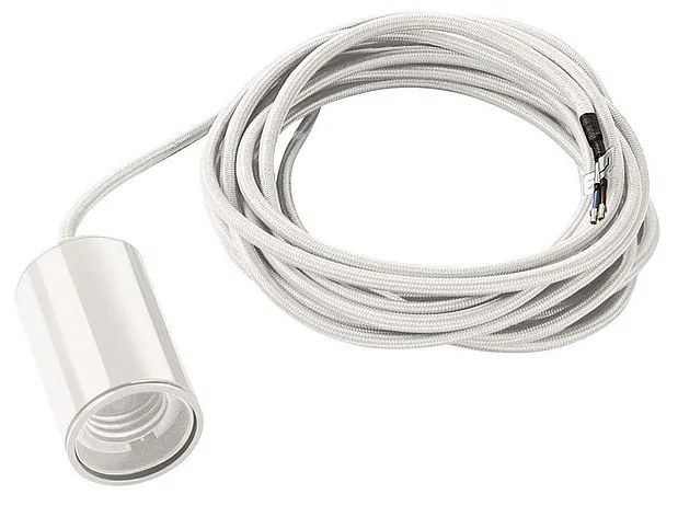 BIG WHITE FITU, závěsné svítidlo, A60, kulaté, bílé, kabel 5m s otevřeným koncem, max. 60 W 132691