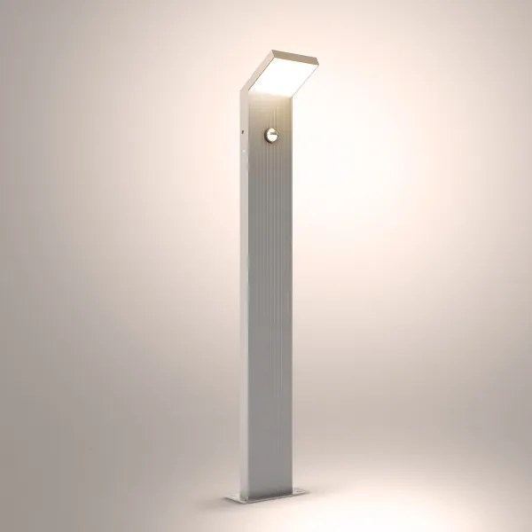 Brilagi - LED Venkovní lampa se senzorem RIANO LED/8W/230V stříbrná IP65 80 cm