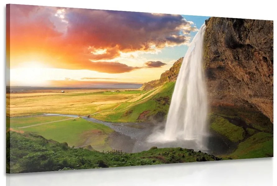 Obraz nádherný vodopád na Islandu Varianta: 120x80
