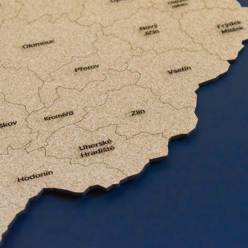 DUBLEZ | Korková mapa okresů Česka | Obraz