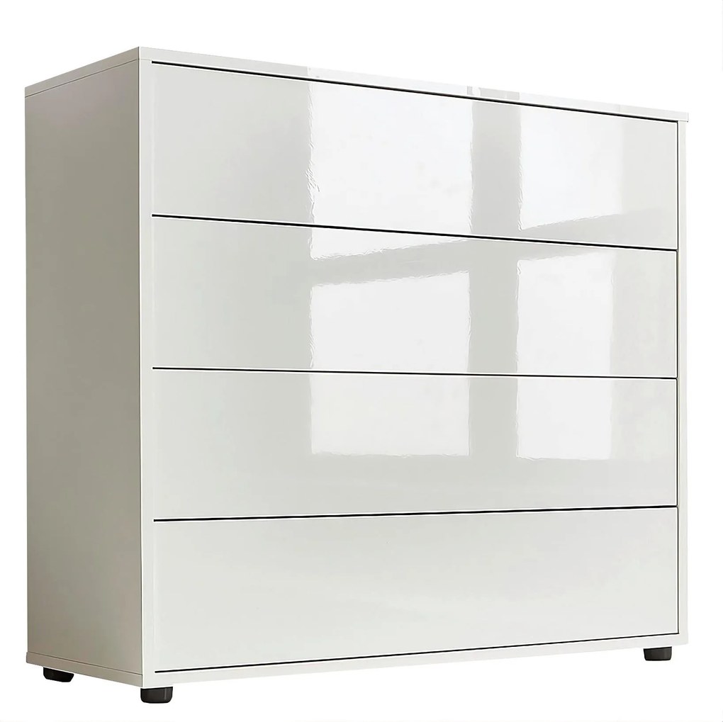 XXXLutz KOMODA, bílá, vysoce lesklá bílá, 79/73/33 cm MID.YOU - Široké komody - 001067000201
