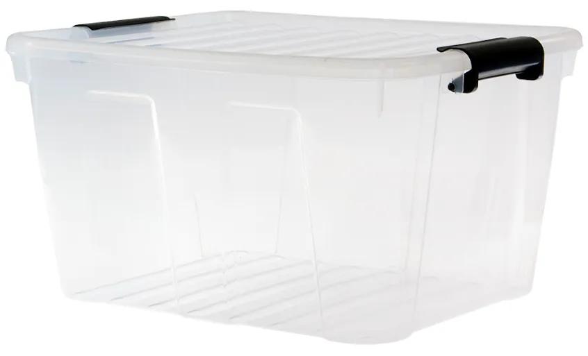 Plast Team Úložný box s průhledným víkem 31 L | BIANO