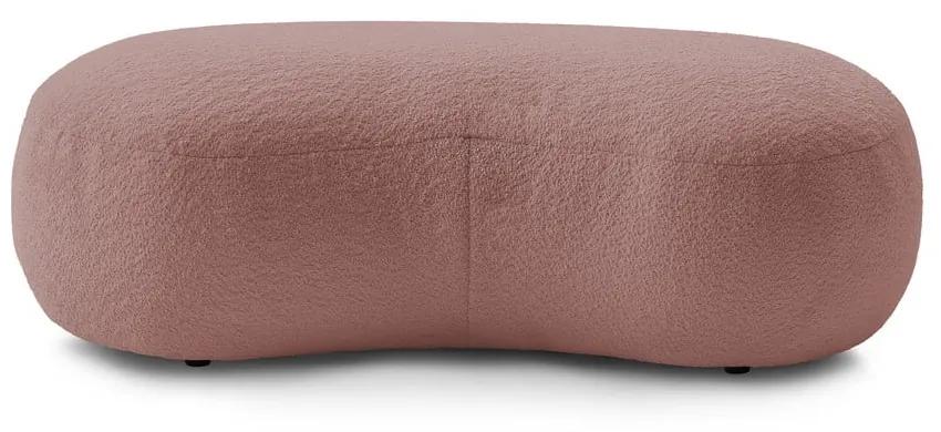 Růžová podnožka z textilie bouclé Saint-Germain – Bobochic Paris