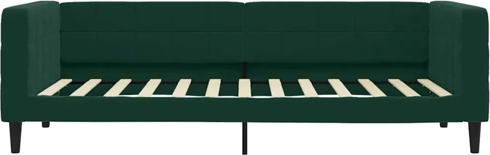 Válenda s matrací tmavě zelená 100 x 200 cm samet 3196676
