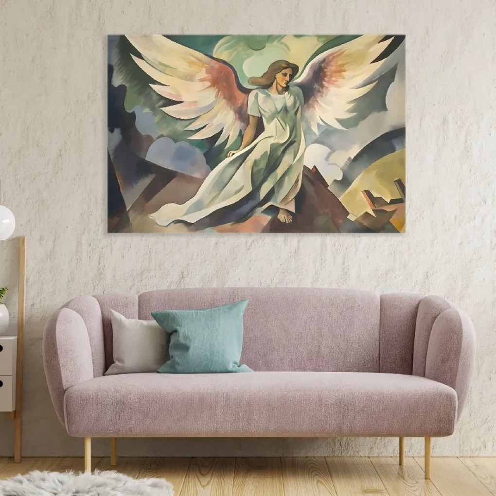 Obraz na plátně - Anděl abstrakce 1 FeelHappy.cz Velikost obrazu: 90 x 60 cm