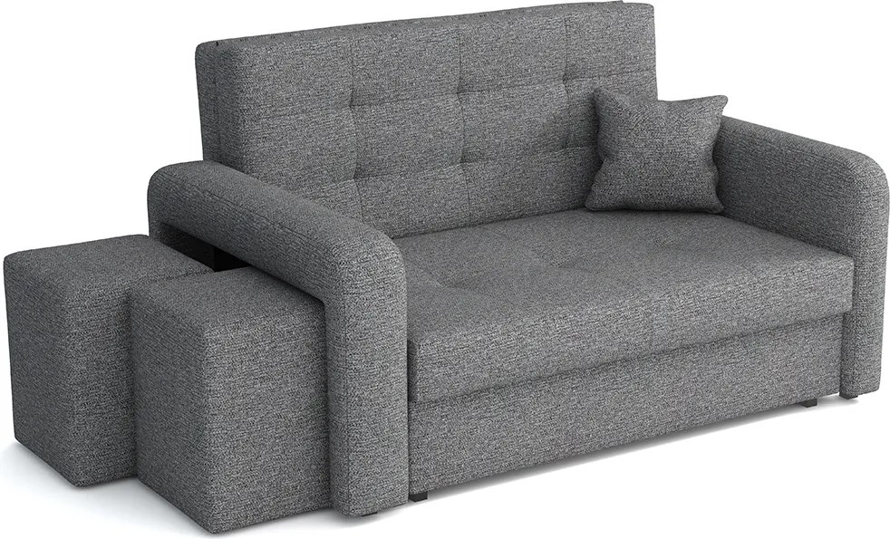 Pohovka VIVA II HOME + 2x taburet v ceně | 158 cm | LEVÁ | rozkládací + úložný prostor | VÝBĚR TKANIN