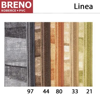 Koberce Breno Běhoun LINEA 97, šíře role 80 cm, Šedá