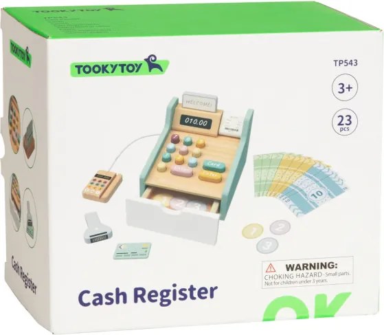 Dřevěná pokladna Tooky Toy TP543