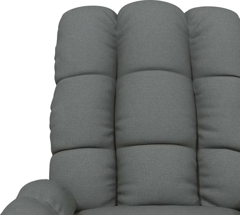 Polohovací křeslo tmavě šedé textil 289797