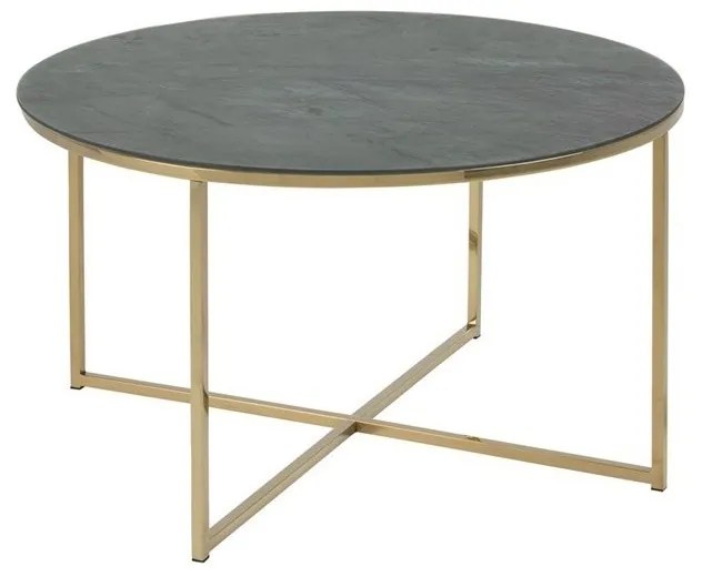 Konferenční stolek Alisma mramor šedý/zlatý
