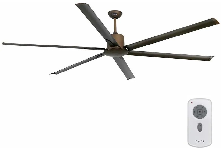 FARO Barcelona FARO 33462A - Stropní ventilátor ANDROS XL hnědá pr. 213 cm + dálkové ovládání 33462A