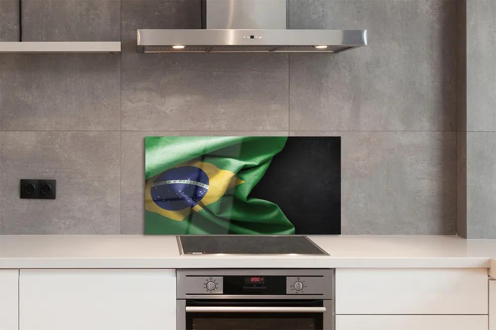 Skleněný panel brazilská vlajka 140x70 cm