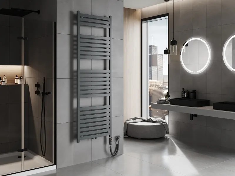 Mexen Uran, elektrické topné těleso 1800x600 mm + topná tyč 900 W, antracitová, W105-1800-600-2900-66