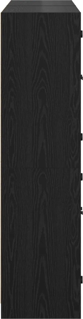 Vysoký bufet 2 ks Černý dub 68 x 37 x 142 cm Kompozitní dřevo 3402646