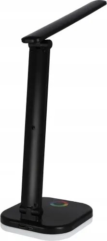 LED RGBW Stmívatelná stolní lampa s bezdrátovým nabíjením LED/7W/5V USB černá