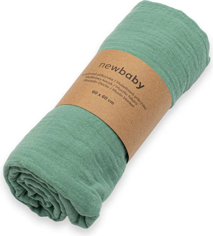 Dětská mušelínová deka New Baby green