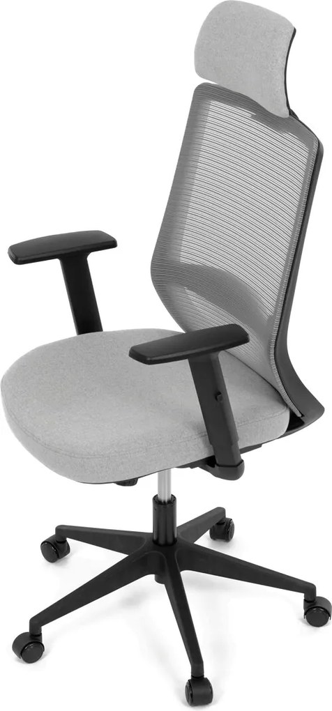 Ergonomická kancelářská židle AURELIE - šedá síťovina