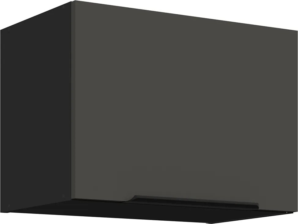 ARIA pe | horní skříňka 50 GU-36 1F výklopná | 50 cm | ANTI FINGERPRINT povrch | černá/šedá grafit