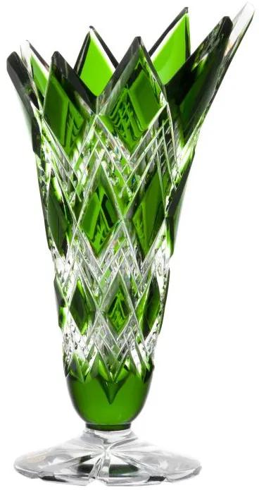 Váza Harlequin, barva zelená, výška 250 mm