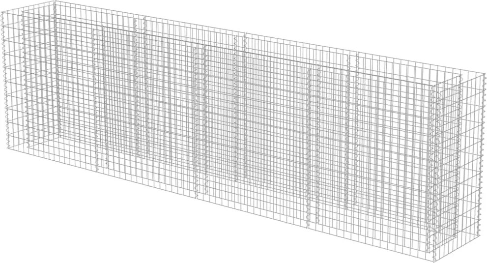 Gabionový vyvýšený záhon pozinkovaná ocel 360 x 50 x 100 cm 143560