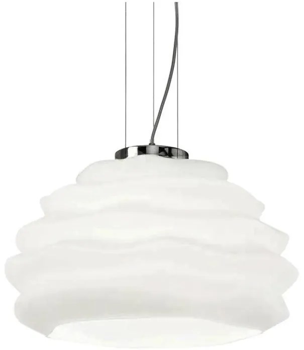 Ideal Lux - Lustr na lanku KARMA 1xE27/60W/230V pr. 39 cm bílá