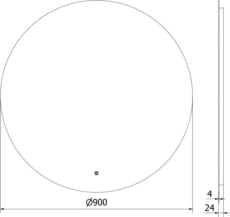 Mexen Erg koupelnové zrcadlo s podsvícením, kulaté 90 cm, LED 6000K, protizamlžovací - 9823-090-090-611-00
