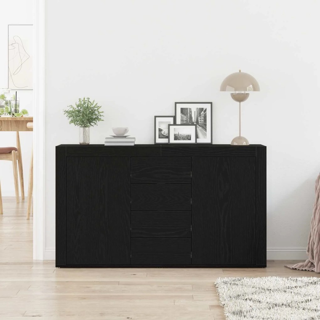 Servírovací skříň Černý dub 120 x 36 x 69 cm Kompozitní dřevo 3333865