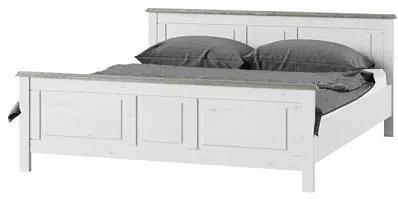 Bílá manželská postel LIONA LM16, 180x200 cm