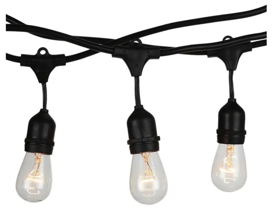 Venkovní řetěz STRING 15m 15xE27/25W/230V IP54