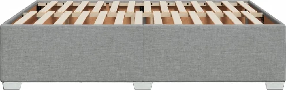 Rám postele bez matrace světle šedý 140 x 200 cm textil 3284478