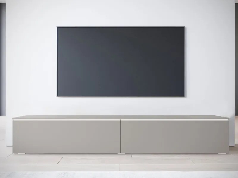 TV stolek Dlone 180, Barva: šedé palladium, Osvětlení: osvětlení LED - bílé