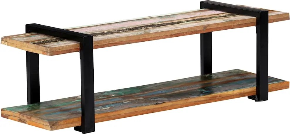 TV stolek 130 x 40 x 40 cm masivní recyklované dřevo 247884