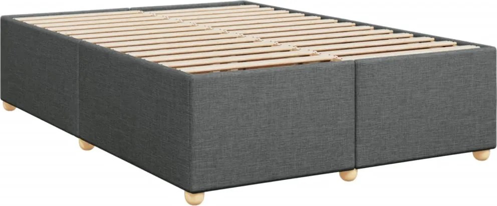 Box spring postel s matrací tmavě šedá 140x200 cm textil 3286704