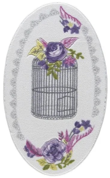 Koupelnová předložka Confetti Bathmats Flower Cage, 80 x 130 cm