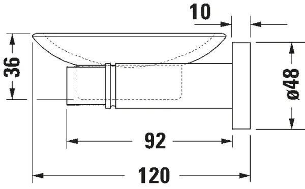 Duravit 99174600 - Nástěnná mýdlenka D-CODE levá matná černá